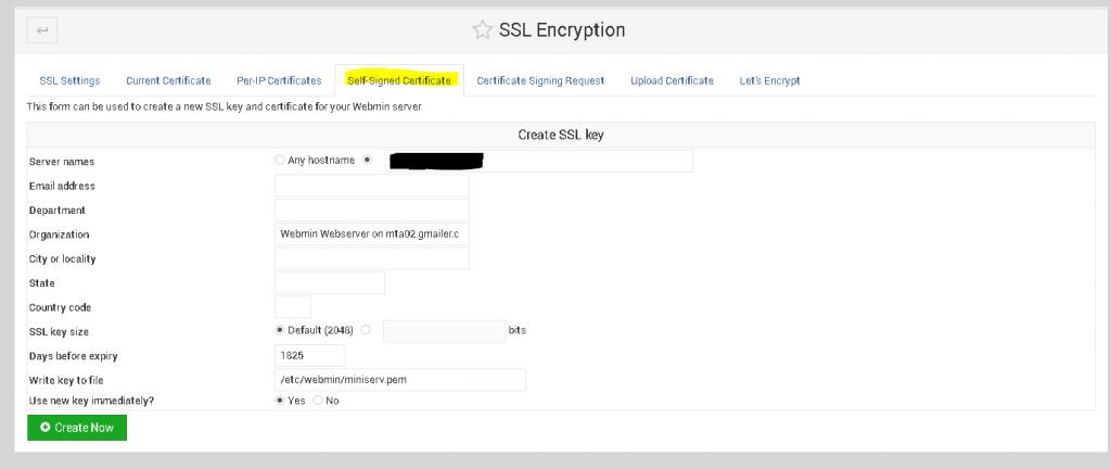 Webmin Secure Connection Failed – It`s simple when you know how