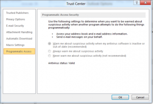 How To Allow outlook Programmatic Access when grayed out – It`s simple ...